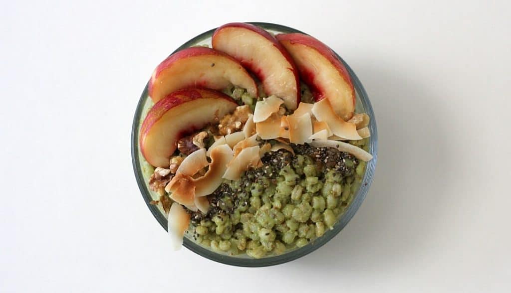 Matcha Coconut Breakfast Bowl - Delicious Not Gorgeous