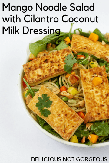 Mango Noodle Salad with Cilantro Coconut Milk Dressing - Delicious Not ...