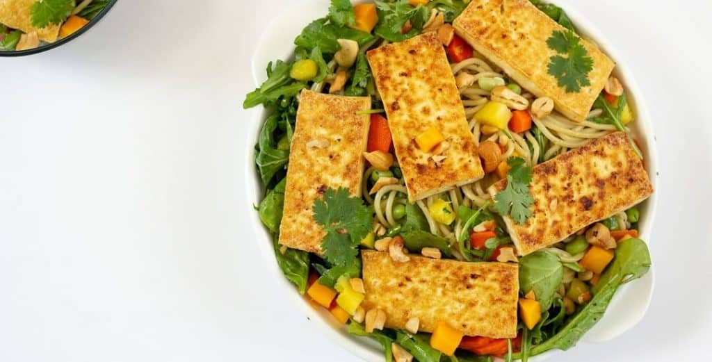 Mango Noodle Salad with Cilantro Coconut Milk Dressing - Delicious Not ...