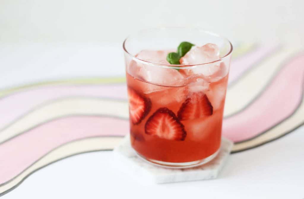 Strawberry and Ginger Soju Cocktail - Delicious Not Gorgeous