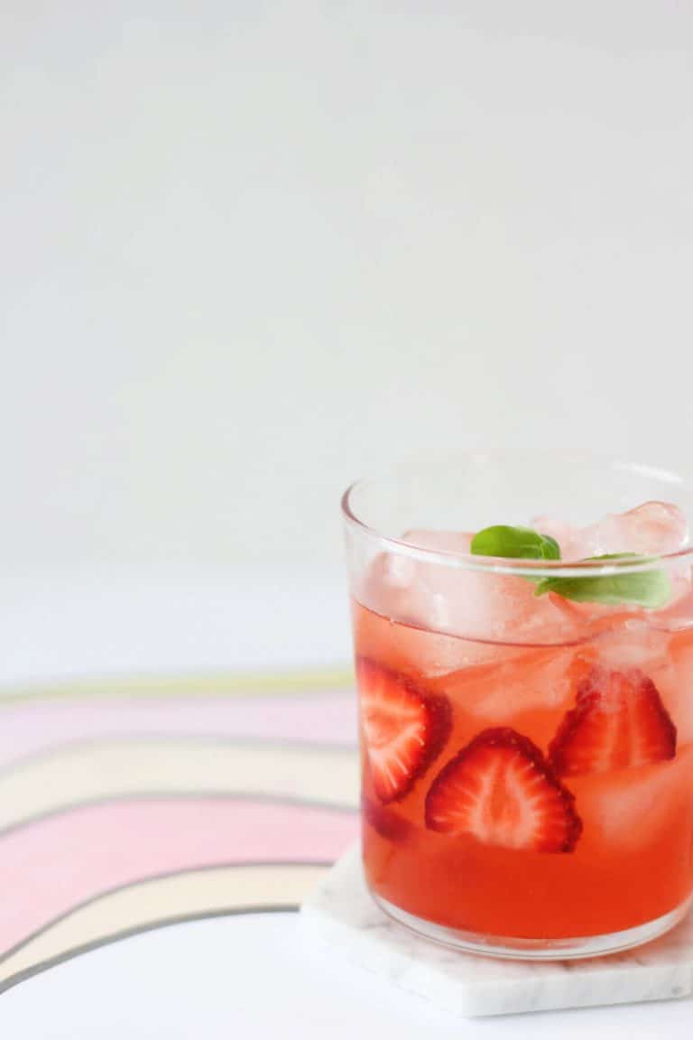 Strawberry and Ginger Soju Cocktail - Delicious Not Gorgeous