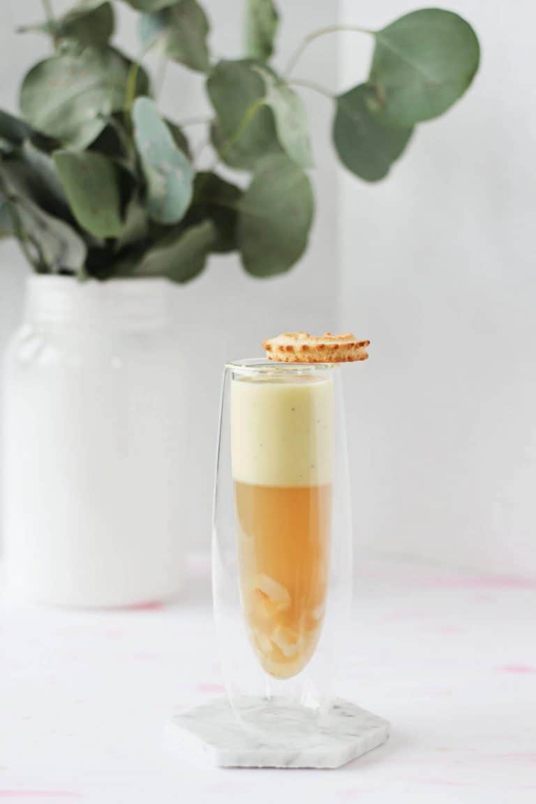 Lychee Dessert with Coconut Custard - Delicious Not Gorgeous